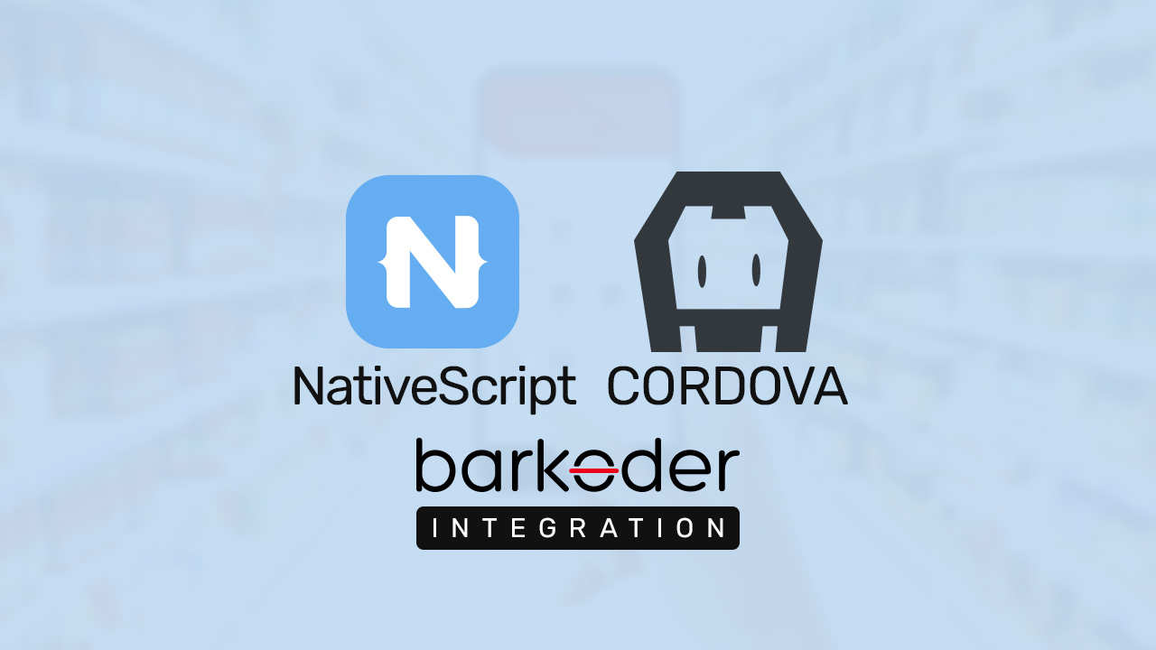 barKoder Barcode SDK available for Cordova & NativeScript